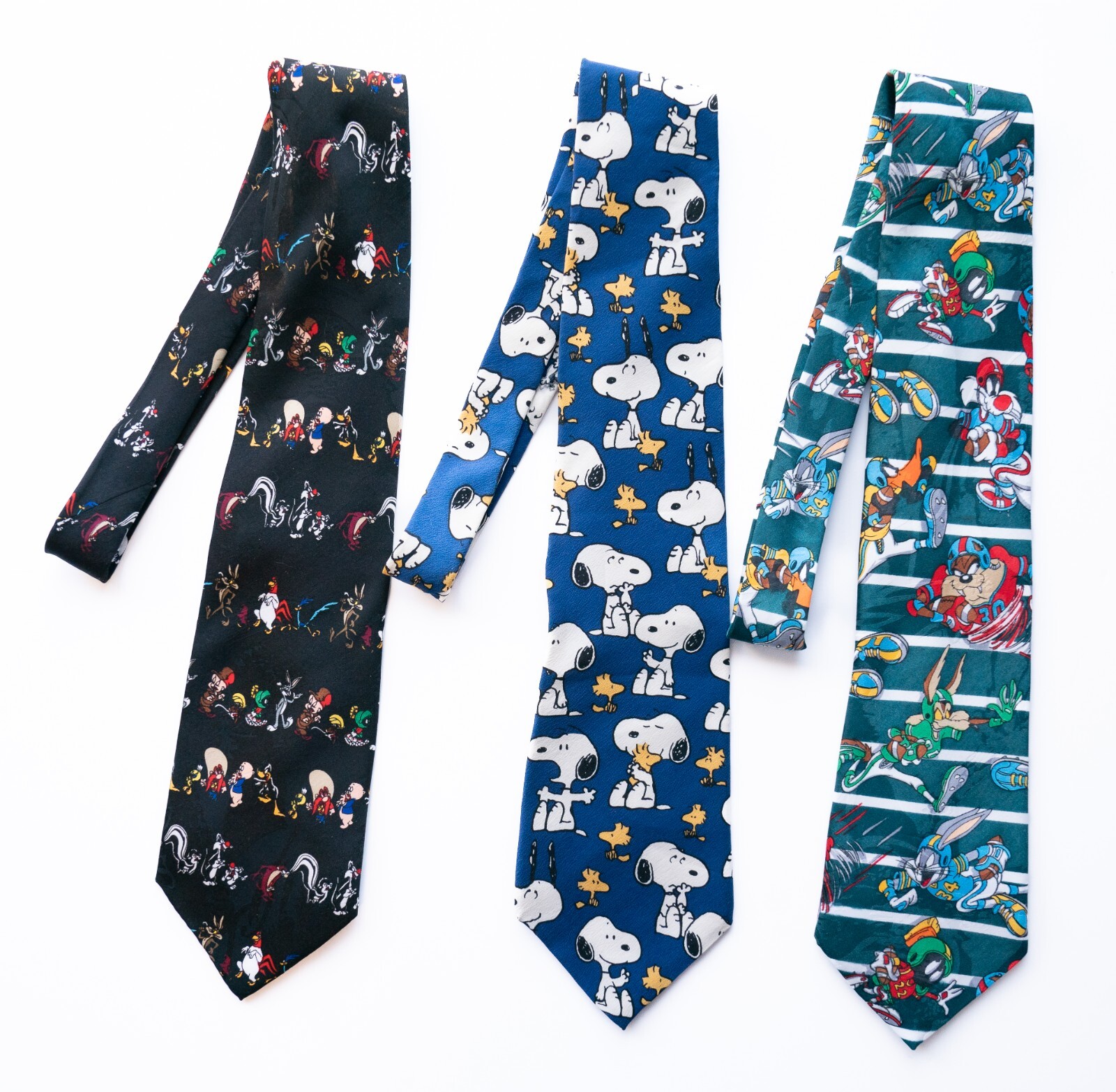 1990's Ties Looney Tunes Snoopy Bugs Bunny Daffy Duck… - Gem