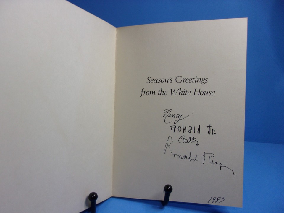 Vintage Ronald Reagan Family Rockshots Christmas Card Signed 1983 w ...