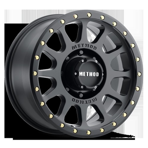 Method MR305 NV 20x10 -18mm Offset 8x180 130.81mm CB Matte Black Wheel ...