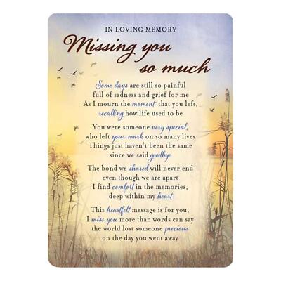 Loving Memory Open Graveside Memorial Card - Missing You | eBay