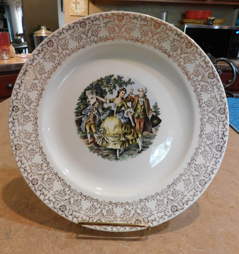 Royal China Inc. Warranted 22K Gold Colonial Couple Decorative Plate | eBay