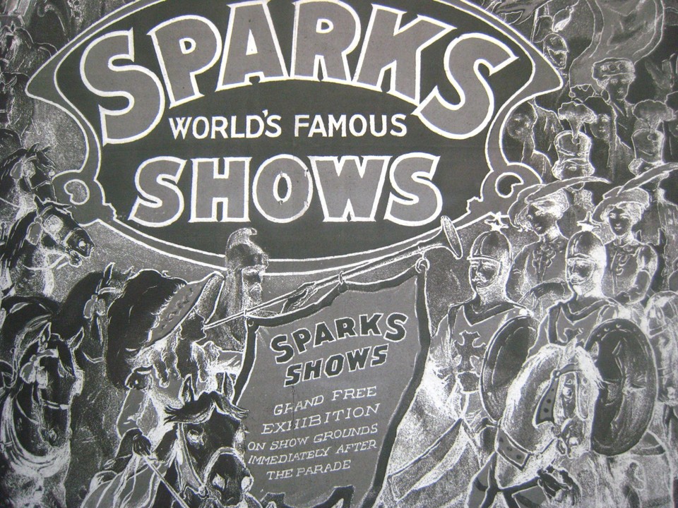 VINTAGE EARLY 1900S 7'' X 5'' IN. NEGATIVE..'' SPARK'S WORLD FAMOUS ...