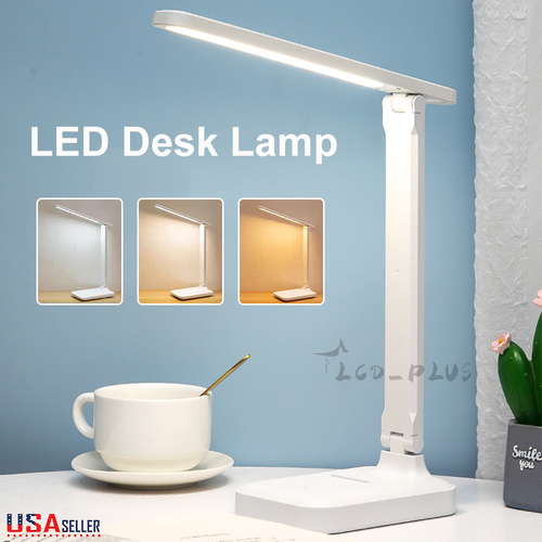 Dimmable LED Desk Light Touch Sensor Table Bedside Reading Lamp USB ...