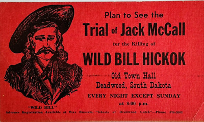 Deadwood SD South Dakota Trial Jack McCall Wild Bill Hickok Postcard ...
