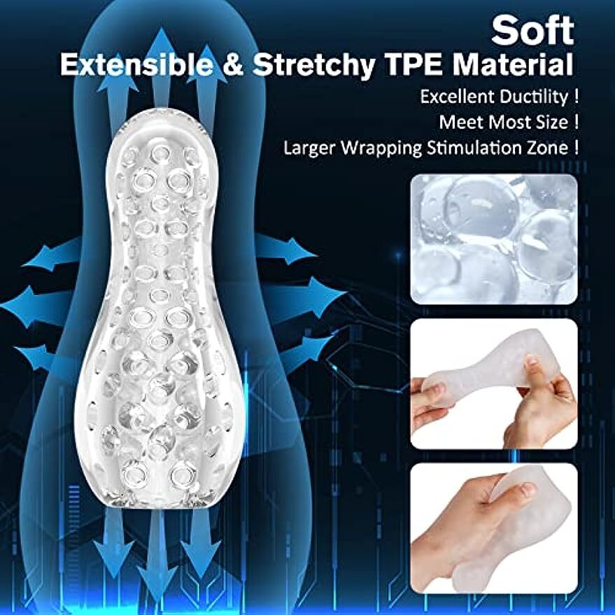 Jelly Male Masturbator Sleeve Stroker Pocket Pussy Stroker Sex Toys for ...