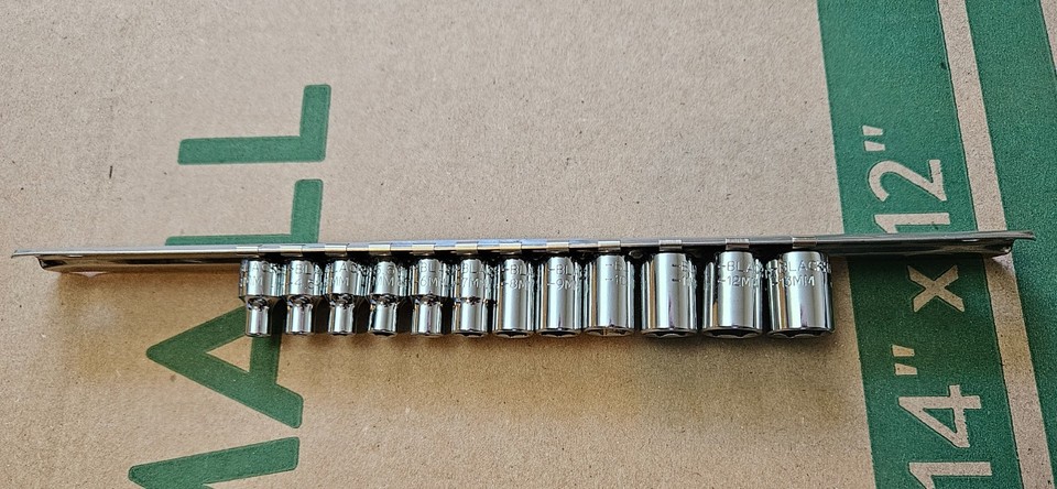 Blackhawk by Proto USA - 1/4 Drive 12 Pc. Metric Socket Set (US made ...
