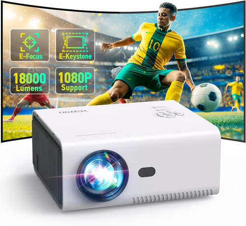 Mini Projector 4K [Electric Focus] 18000L Full HD 1080P Wifi Bluetooth ...