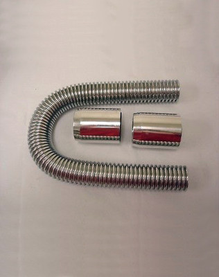 Universal 24" Stainless Radiator Hose Kit Street Rod With Polished ...