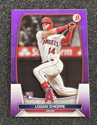 2023 Bowman Chrome Logan Ohoppe Los Angeles Angels Purple Paper ...