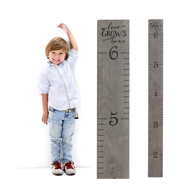 Wooden Ruler Growth Chart for Kids, Boys & Girls - Height Chart ...