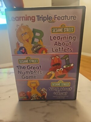 Sesame Street Learning Triple Feature DVD-letters, Numbers, Singing 3 ...