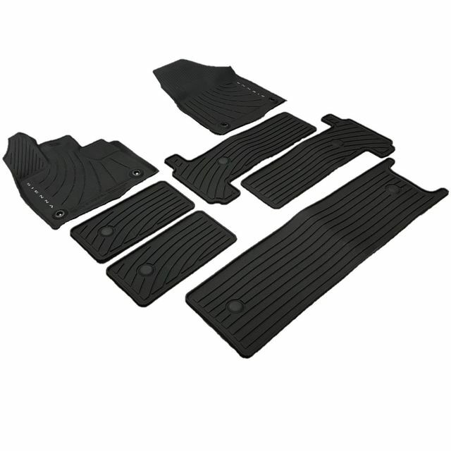 Toyota Sienna 2020-2022 7 Passenger All Weather Rubber Floor Mats ...