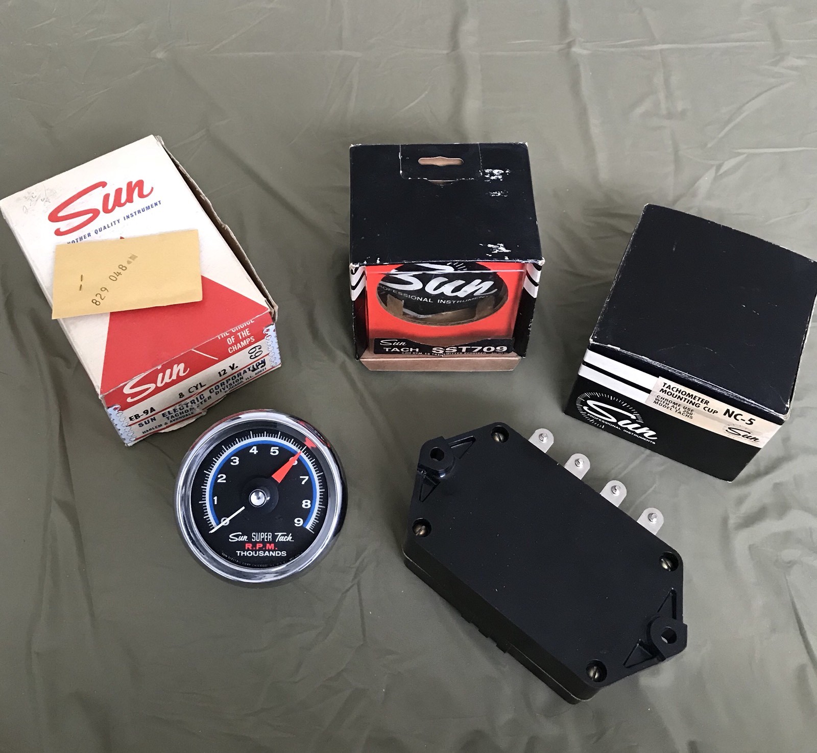 Vintage 9k Sun Super Tach Tachometer Sst-709 9000 Gasser 60s for sale ...