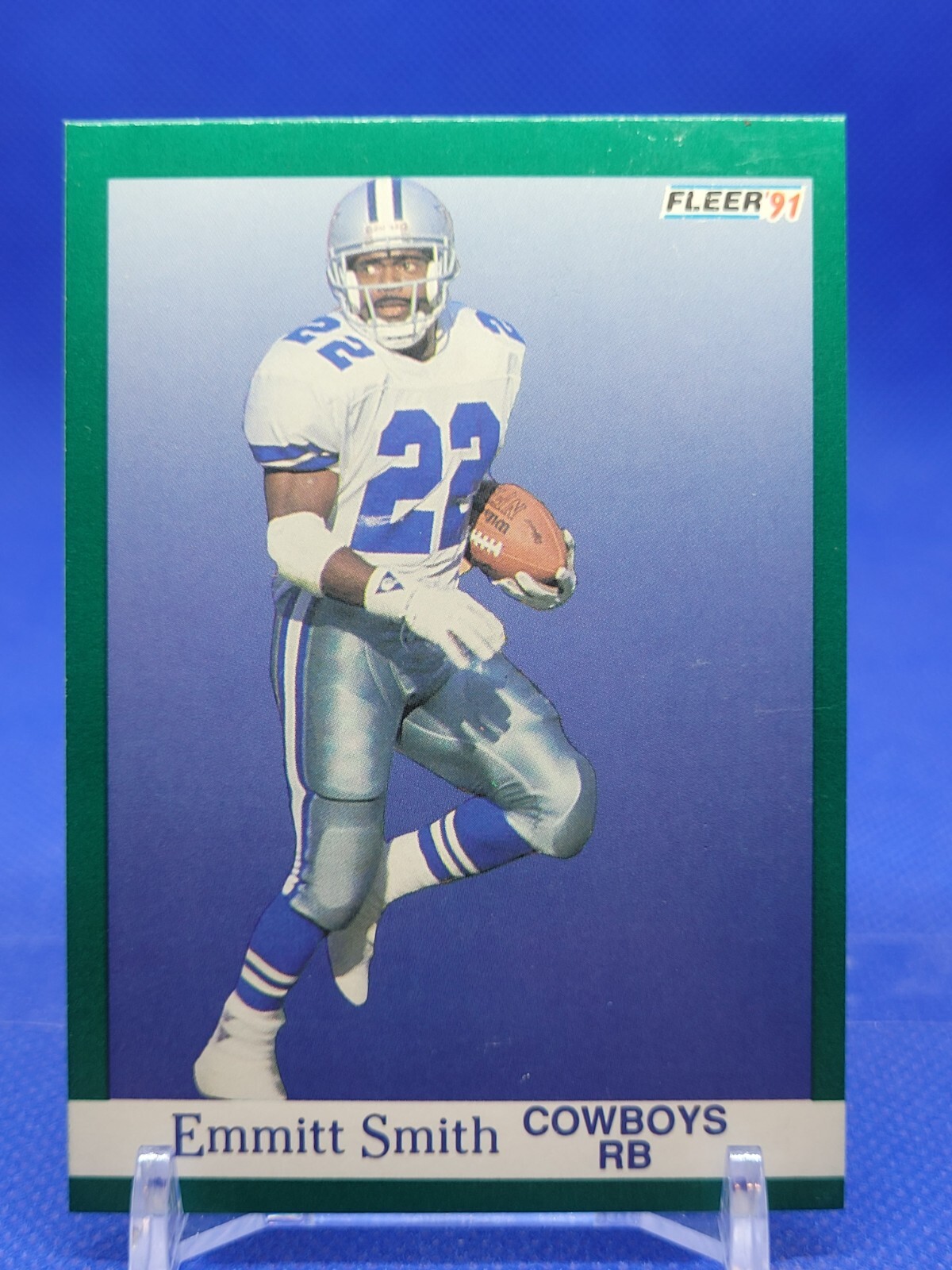 1991 Fleer Emmitt Smith football card #237 Dallas Cowboys HOF Hall of ...