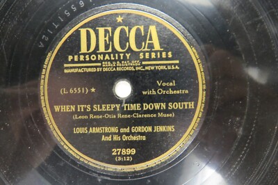 Louis Armstrong - DECCA 27899 - When It's Sleepy Time Down South | eBay