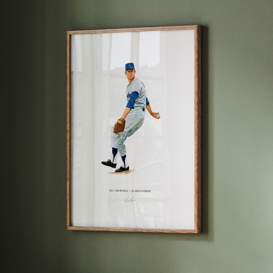 Don Drysdale Los Angeles Dodgers Baseball 8x10 Print Poster Art ...