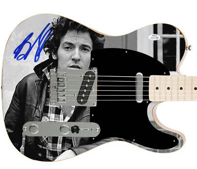 Bruce Springsteen Signed Fender Autographed Custom Graphics Photo ...