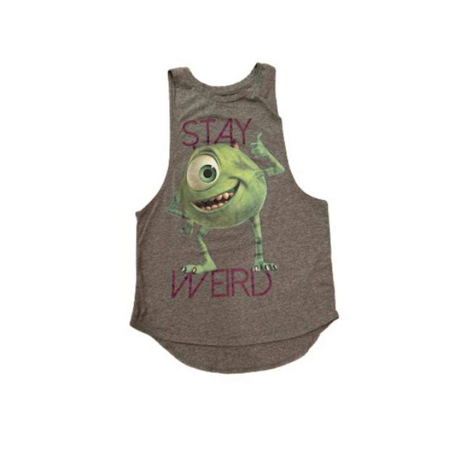 Disney Pixar tank small Mike monsters inc stay weird … - Gem