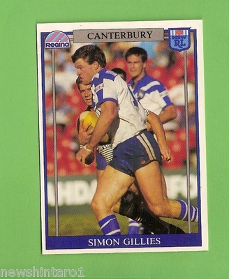 1993 RUGBY LEAGUE CARD #55 SIMON GILLIES, CANTERBURY BULLDOGS | eBay
