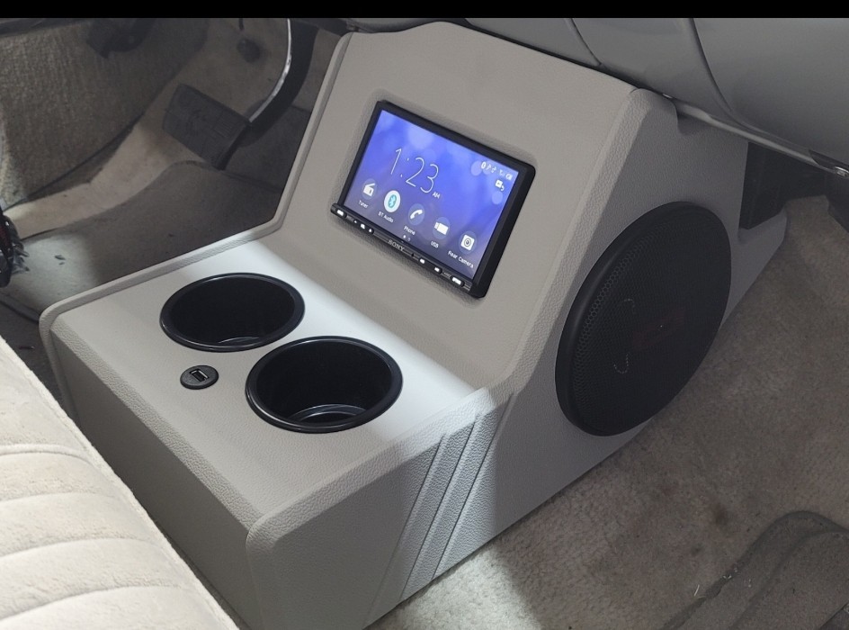 Chevrolet Chevy C10 truck Custom Center Console 2 Cup Holders Radio ...