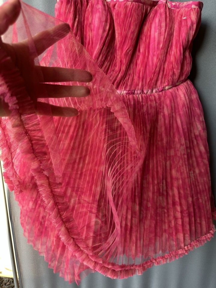 Hutch Lenzy Tulle Strapless Minidress, Fuchsia,sz 8,New | eBay