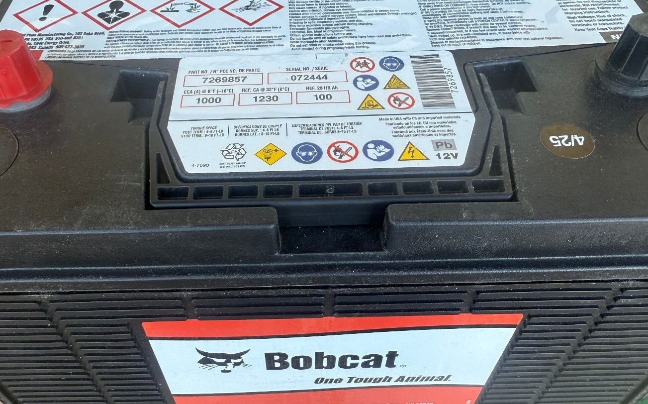 OEM Bobcat 12V Battery Group 31A for Skidsteer & Compact Track Loader ...