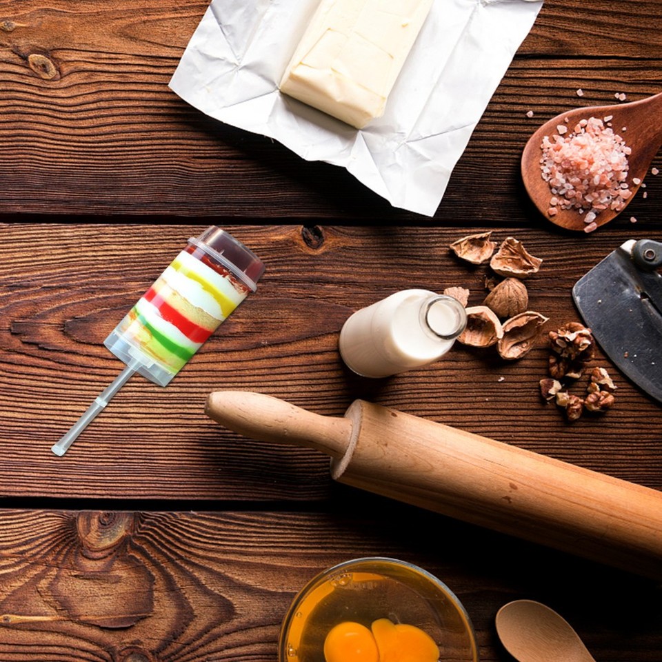 20pcs Pushable Cake Holders Diy Push Cake Mold Cylinder Shaped Cake ...