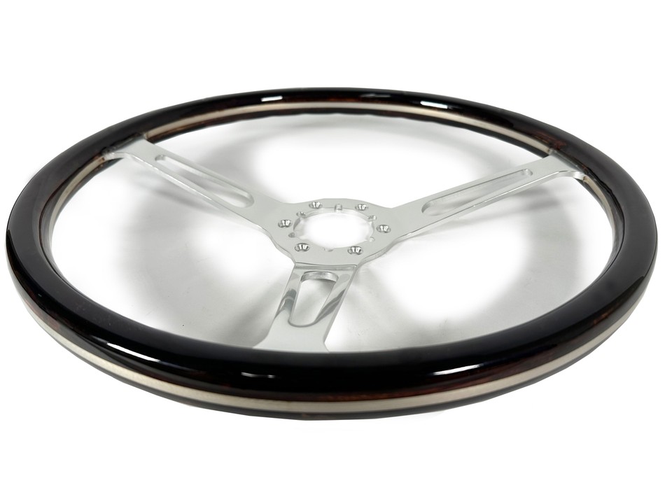 1967-1968 Pontiac GTO 6-Bolt Deluxe Espresso Wood Steering Wheel Kit ...