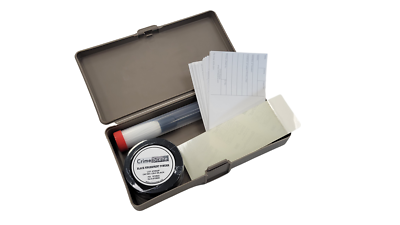 Basic Latent Fingerprint Kit - Black powder - brush - tape - cards | eBay