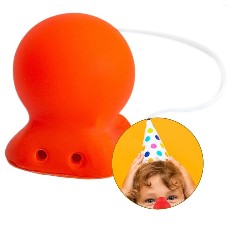 Funny Red Rubber Clown Nose Honking Squeaking Clown Nose Clown Costume ...