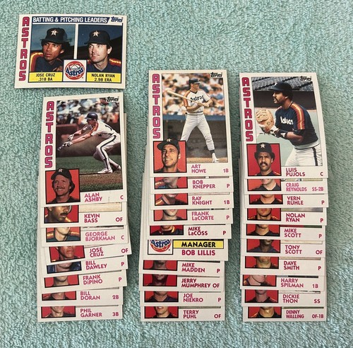 TOPPS 1984 MLB SET - Complete - Houston Astros | eBay
