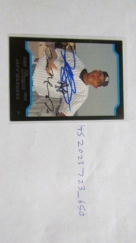 2005 Bowman Jeff Marquez signed baseball card | eBay