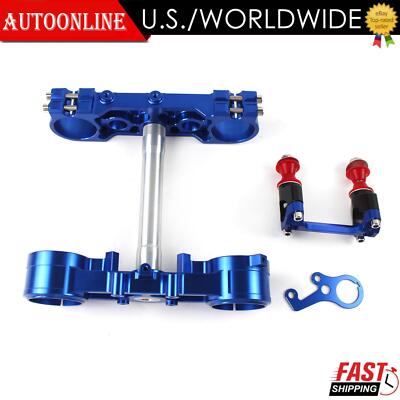 2005-2019 DRZ400SM Blue Triple Tree Clamps Steering Stem Riser Mount ...