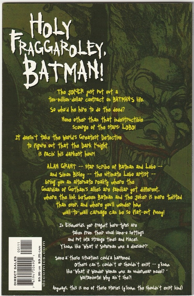 BATMAN/LOBO DC Comics ELSEWORLDS 2000 Alan Grant Simon Bisley sharp NM ...