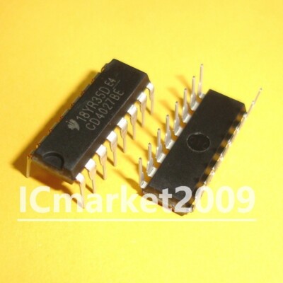 10 PCS CD4027BE DIP-16 CD4027 CMOS Dual J-K Master-Slave Flip-Flop Chip ...