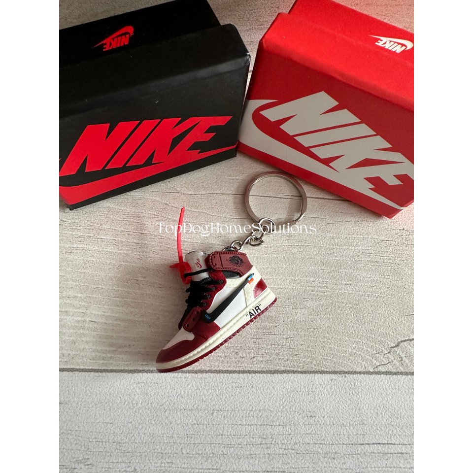 Mini Nike Keyring Sneakers 🔥3D Jordan 1 keychain Trainer Sports Shoe ...