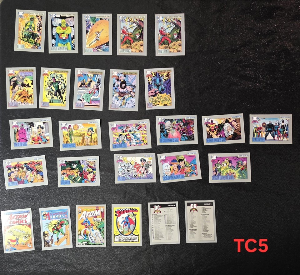 Lot Of 245 Total DC Comics Trading Cards 1991 (5 Missing From Full Set ...