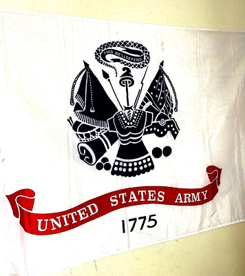 Vintage U.S. Army White 1775 Flag “This We’ll Defend” Polyester 35" x ...