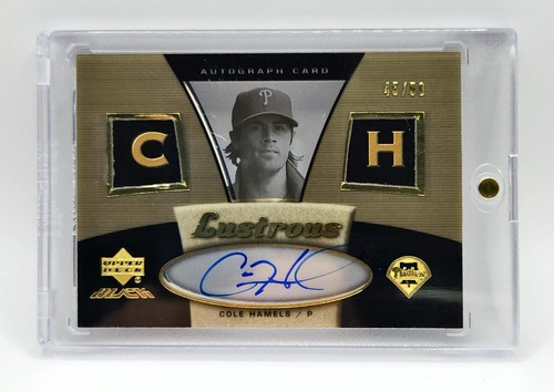 Cole Hamels 2007 Upper Deck BLACK Lustrous Auto Autograph /50 Phillies ...