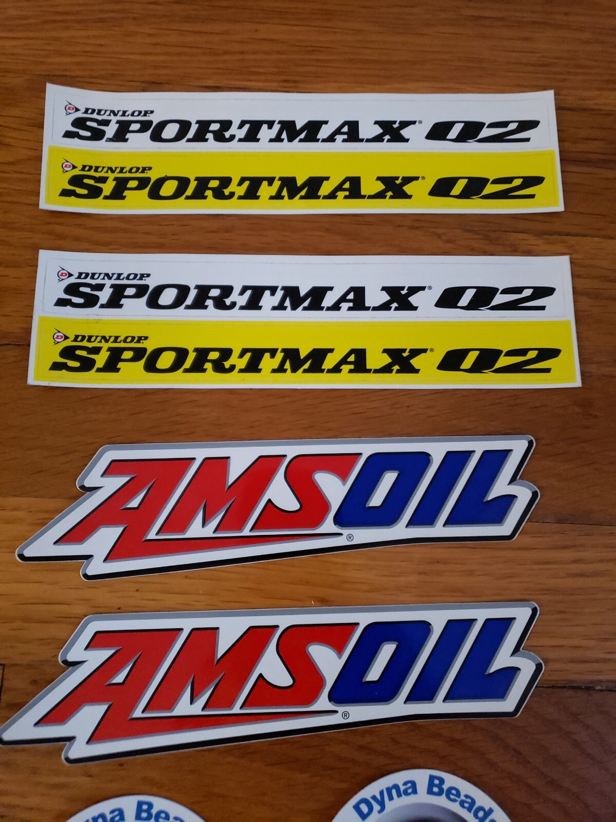 Dunlop stickers Amsoil stickers Dyna Beads GSXR Sportmax tire racer ...