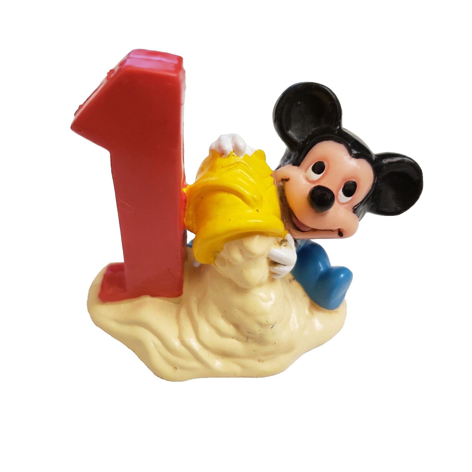 Vintage Mickey Mouse Disney Number One First Birthday No 1 Cake Topper ...