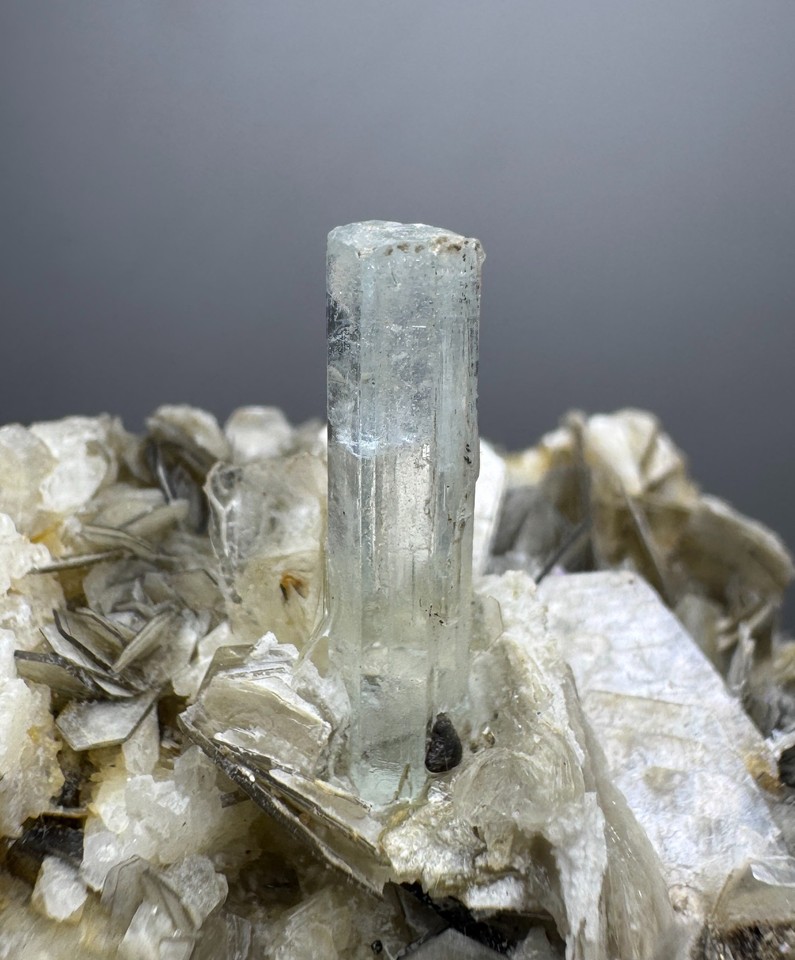 54 Gm Full Terminated Aquamarine, Muscovite Crystals On Matrix @Pak | eBay
