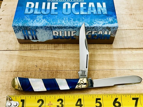 ROUGH RIDER KNIVES 2021 BLUE OCEAN TRAPPER KNIFE NEW OLD STOCK | eBay