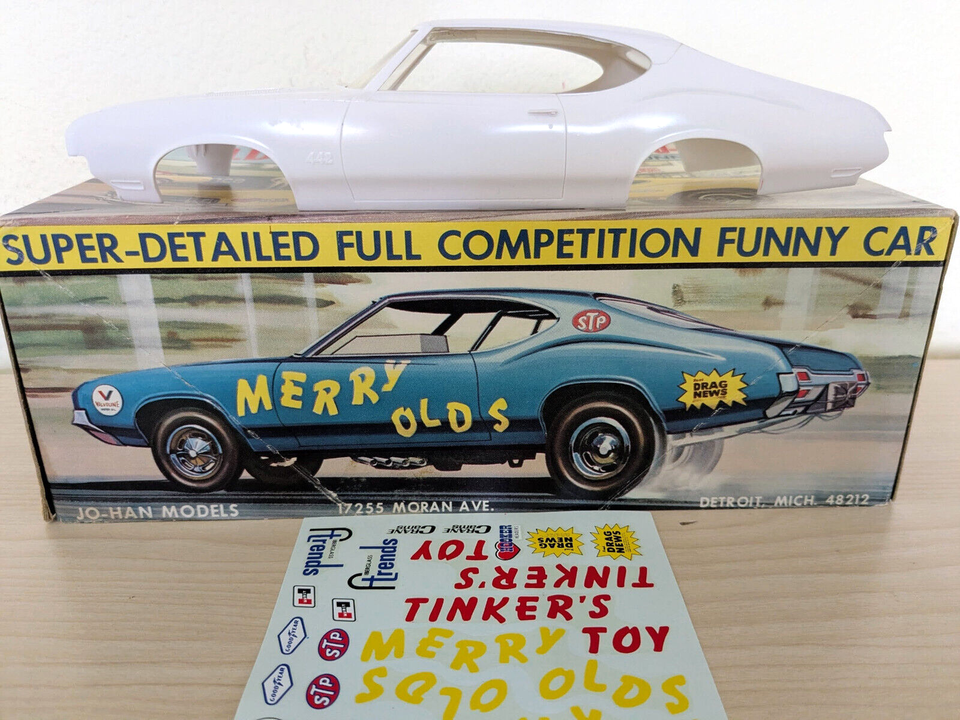 ULTRA RARE! ORIGINAL VINTAGE JOHAN OLDS 442 FUNNY CAR KIT *COMPLETE ...