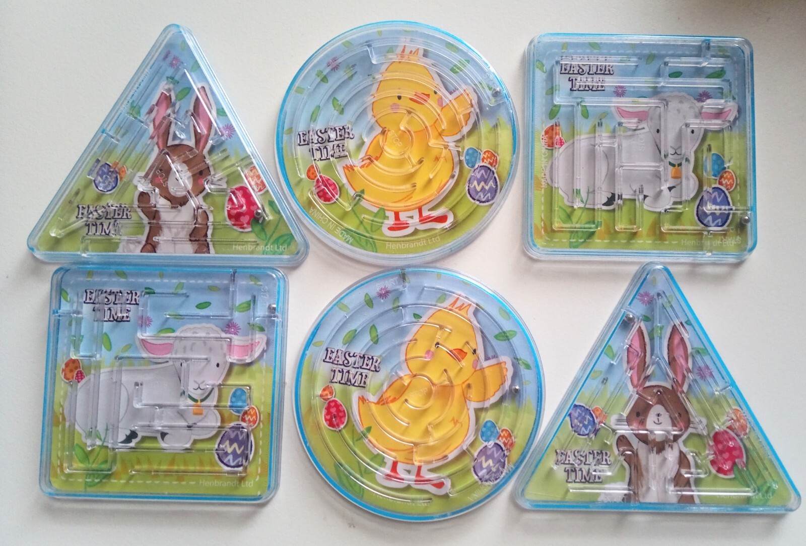 6 Easter Puzzle Mazes for Kids Party Bag Fillers Toys Lucky dip Prizes ...