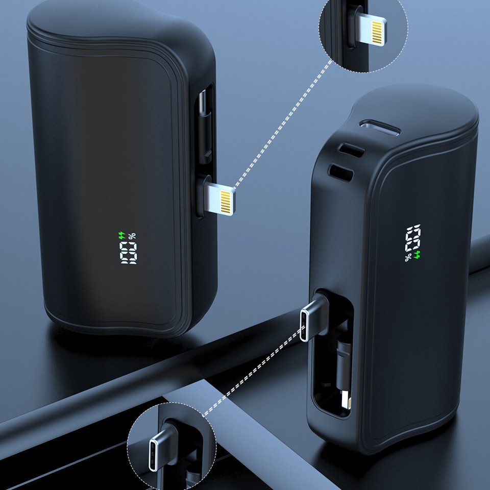 10000mAh Mini Power Bank Portable Battery Charger For iPhone 15/14/13 ...
