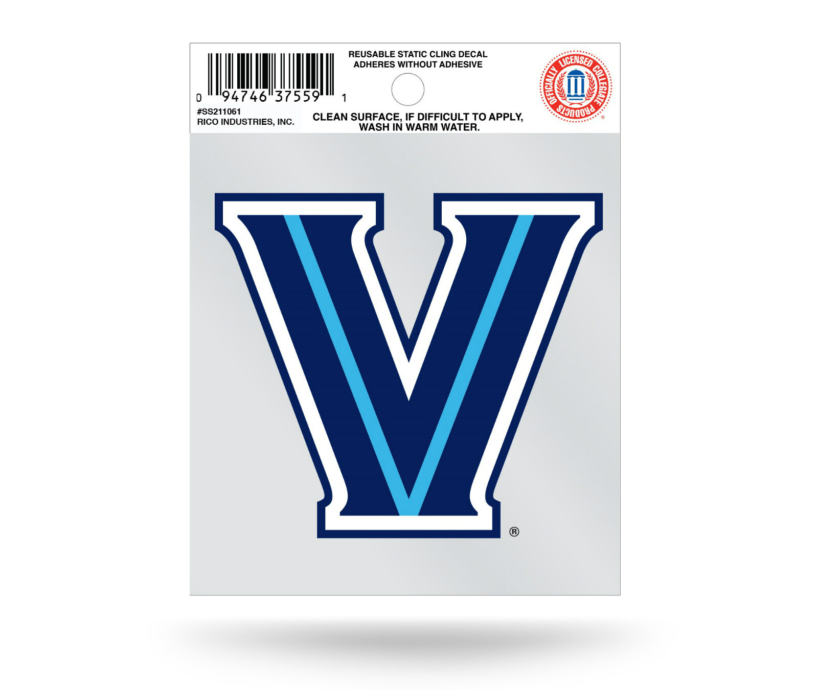 Villanova Wildcats Logo Static Cling Sticker Window or Car NCAA for ...