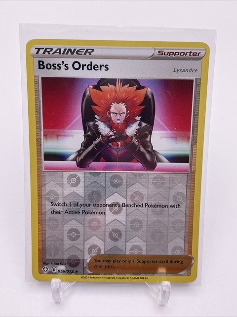 Pokémon TCG Boss's Orders Shining Fates 058/072 Reverse Holo Rare for ...