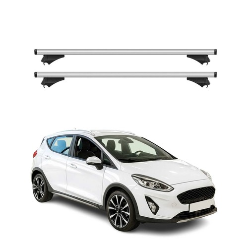 Cross Bars Roof Racks Aluminium for Ford Fiesta Active 2017-2019 Grey ...