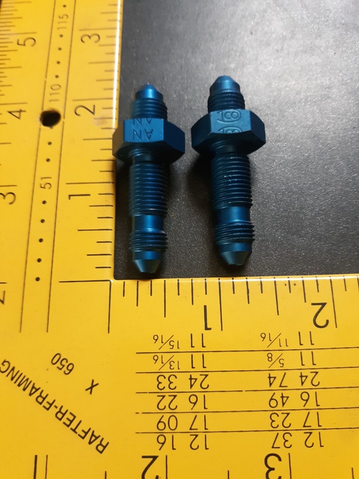 AN832-3D ALUMINUM UNION - FLARED TUBE BULKHEAD 2ea. | eBay